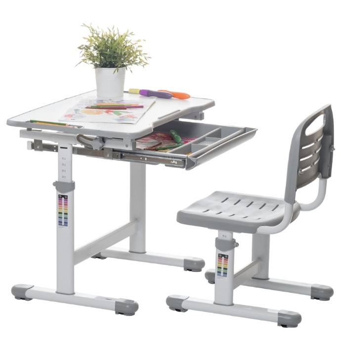 Растущие парта + стул SET Holto-2А серый в Красноярске купить недорого ...